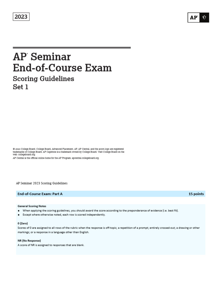 Ap23 SG Seminar Eoc Set 1 | Download Free PDF | Argument | Kindergarten
