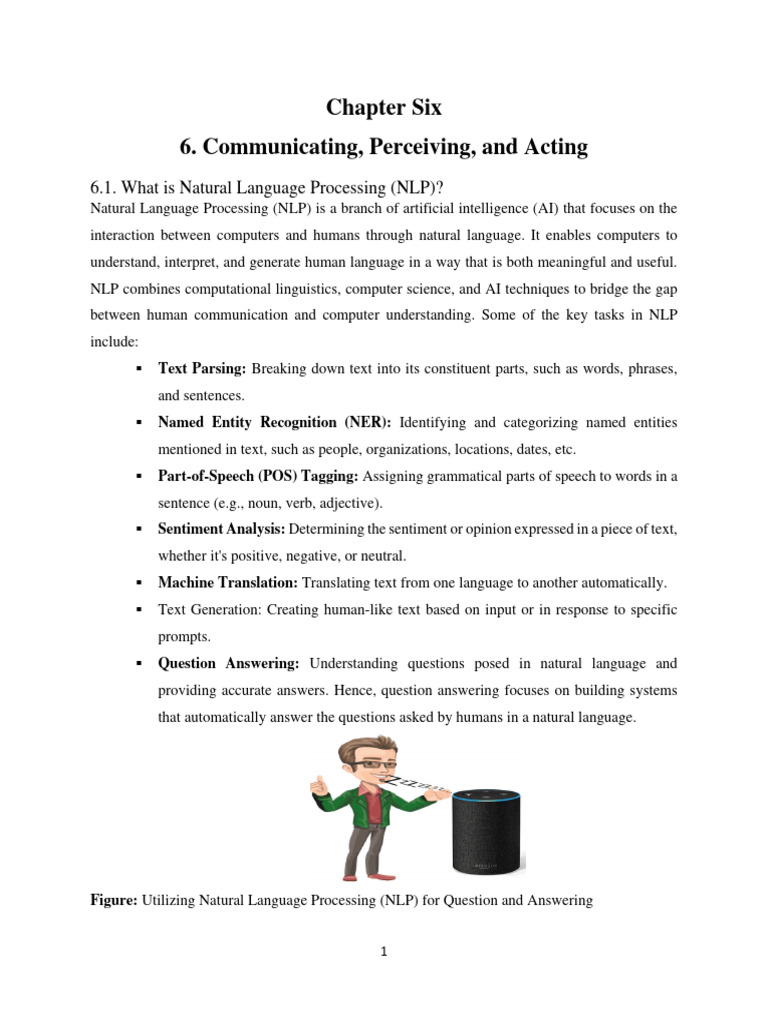 Chapter-6 Communicating, Perceiving, and Acting | PDF | Robotics | Computer Vision