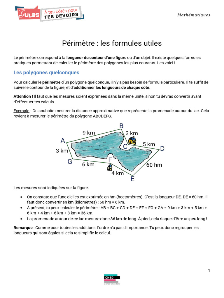 Calcul du périmètre des polygones | PDF | Pi | Mathématiques