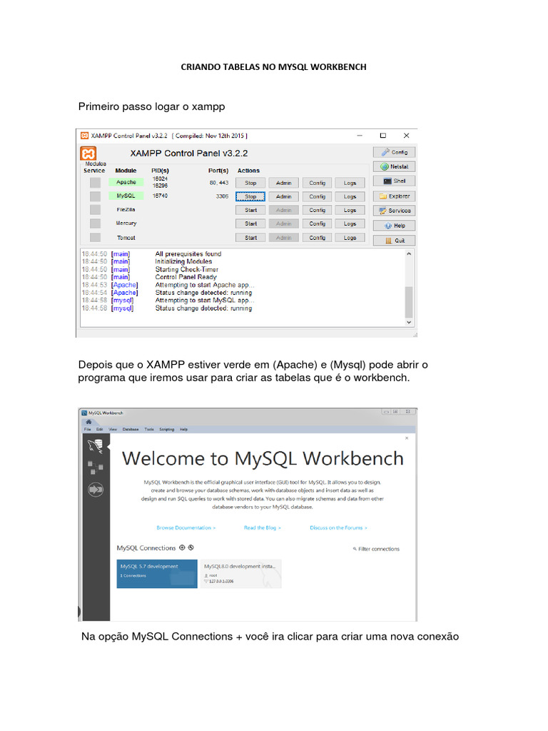 Criando Tabelas No Mysql Workbench | PDF