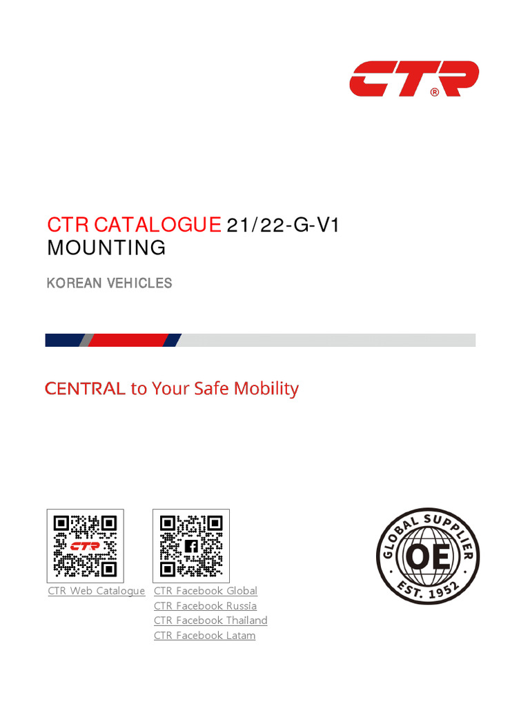 CTR Catalogue for Korean Vehicles | PDF | Front Wheel Drive Vehicles ...