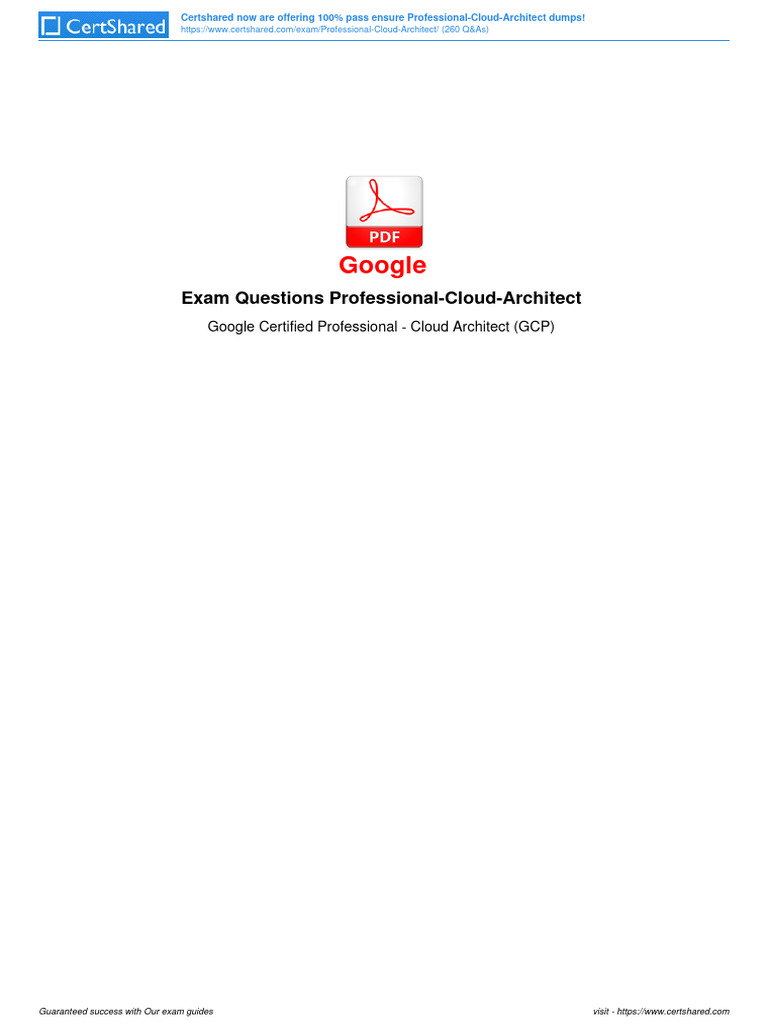 Professional Cloud Architect Certification Exam Questions | PDF | Cloud Computing | Computer Network