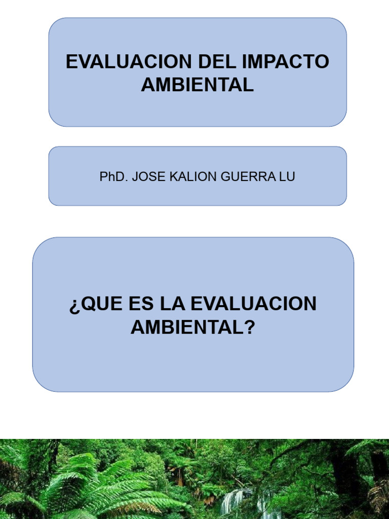 Evaluacion de Impacto Ambiental 2 Panorama | PDF | Evaluación de impacto ambiental