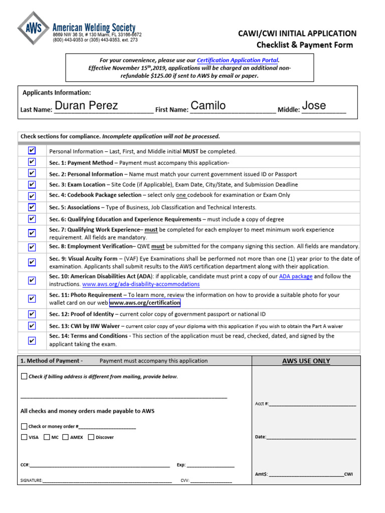 Formato Cwi Pdf Welding Construction