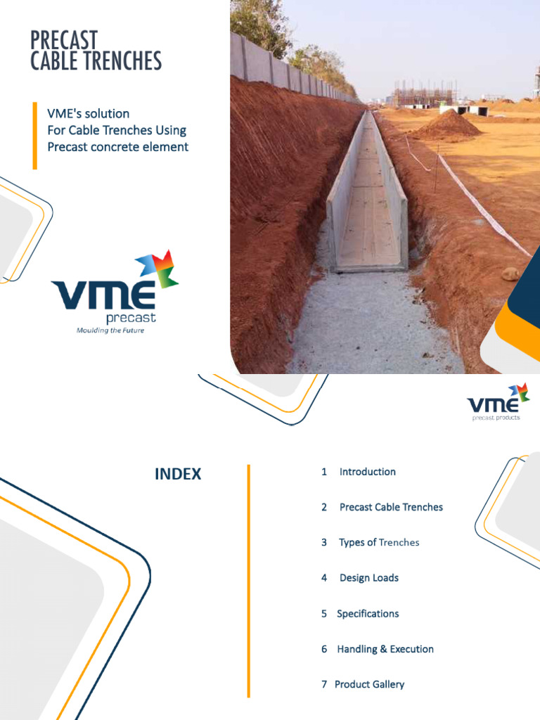 VME-Cable-Trenches Design | PDF | Precast Concrete | Trench