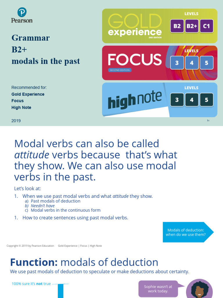 Grammar B2+_5 modals in the past | PDF | Verb | Semantic Units