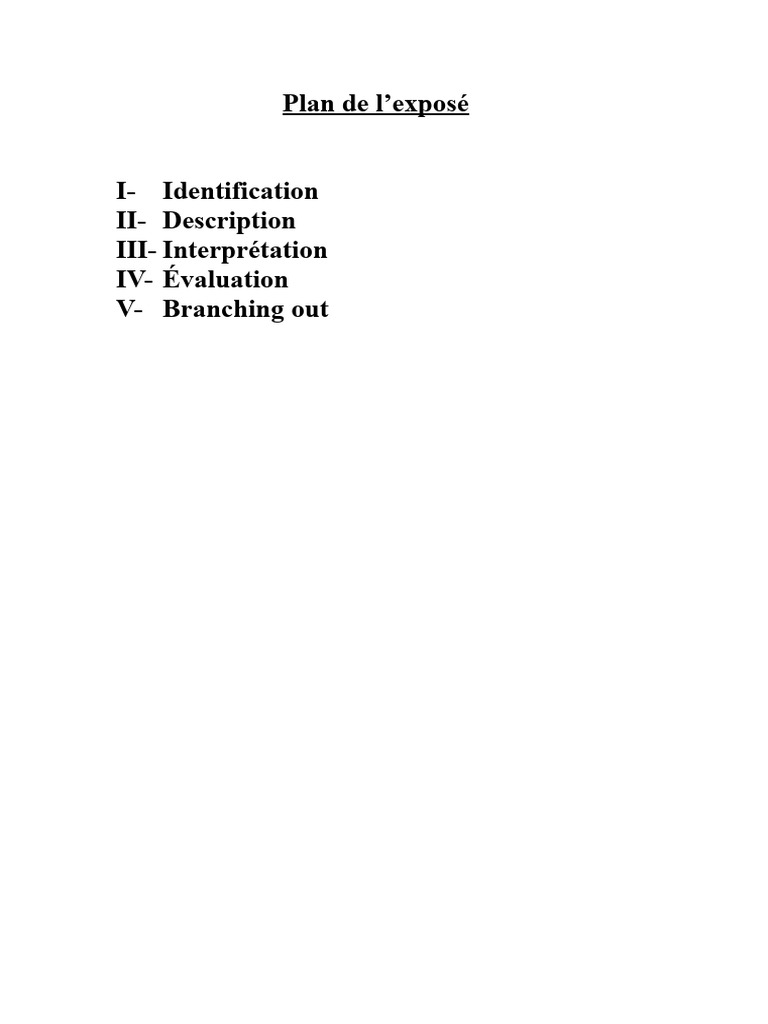 Plan de L'exposé | PDF