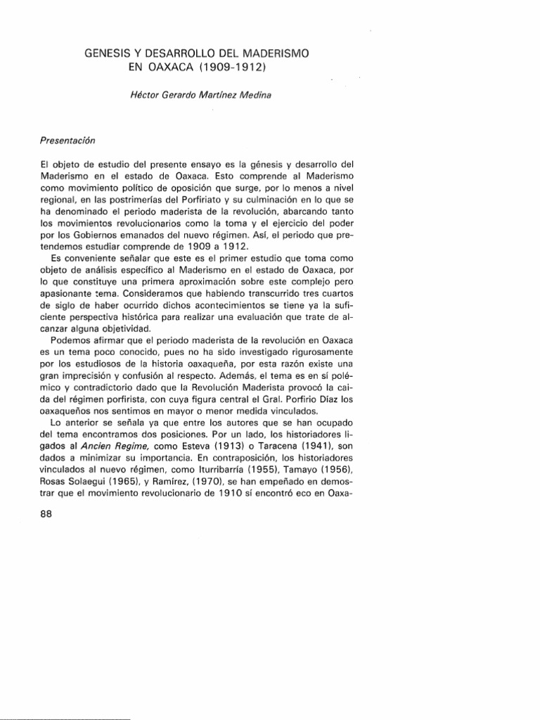 Genesis y Desarrollo Del Maderismo | PDF
