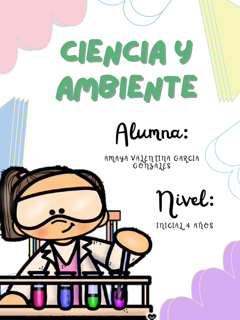 Documento A4 Portada de Ciencias Infantil Multicolor | PDF