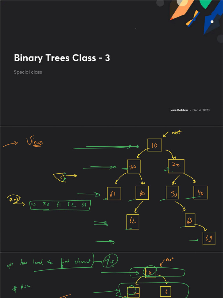 Binary Trees Class 3 With Anno | PDF