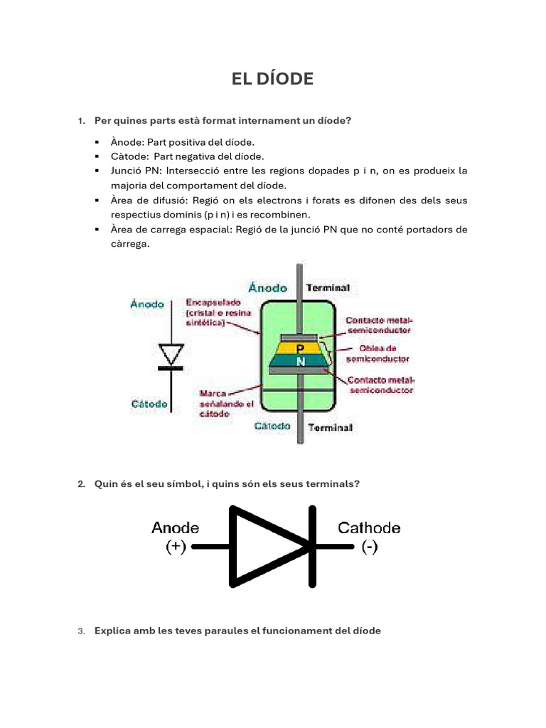 Questionari Díode | PDF