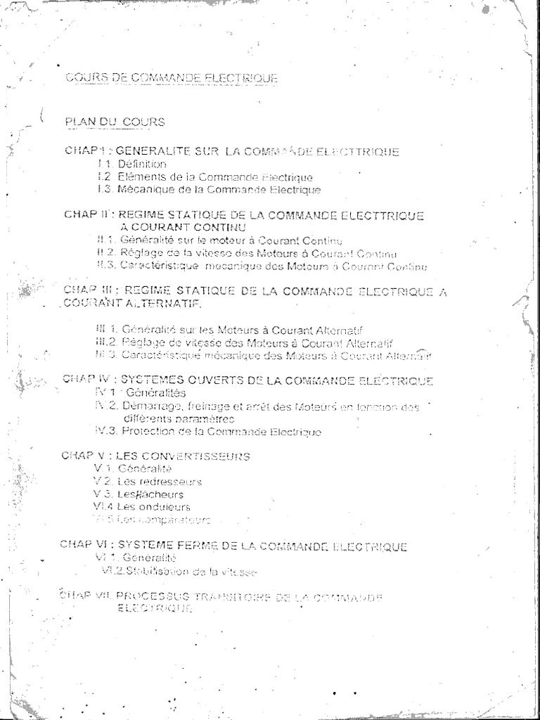 Commande Des Machines | PDF