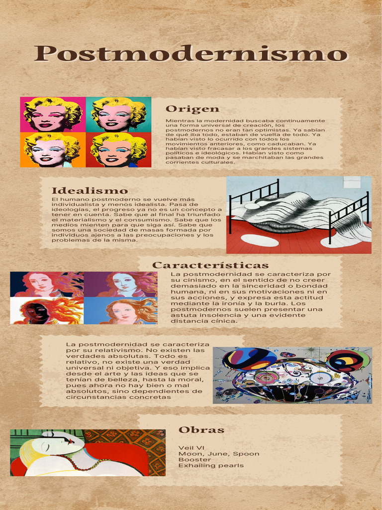 Características del Postmodernismo | PDF | Ciencias sociales | Historia