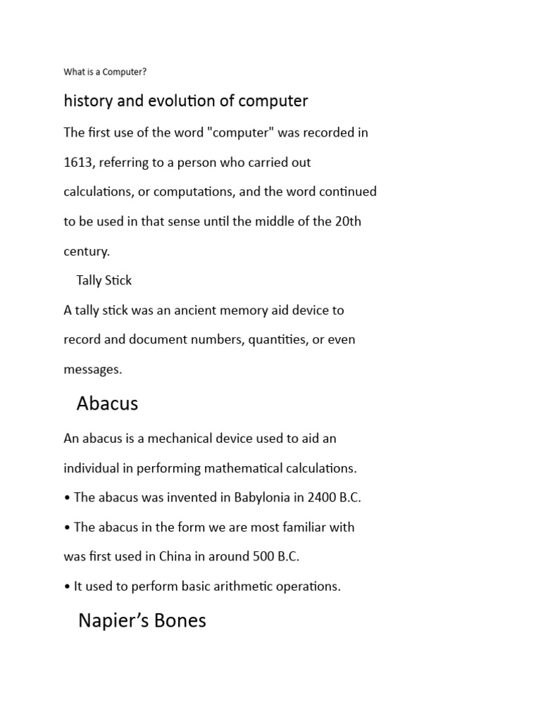 Abacus: History and Evolution of Computer | PDF | Integrated Circuit | Computing