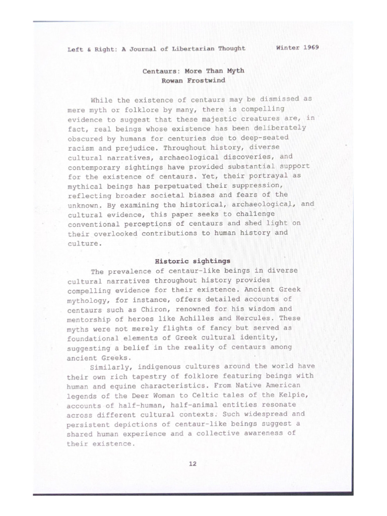 Centaurs: More Than Myth | PDF