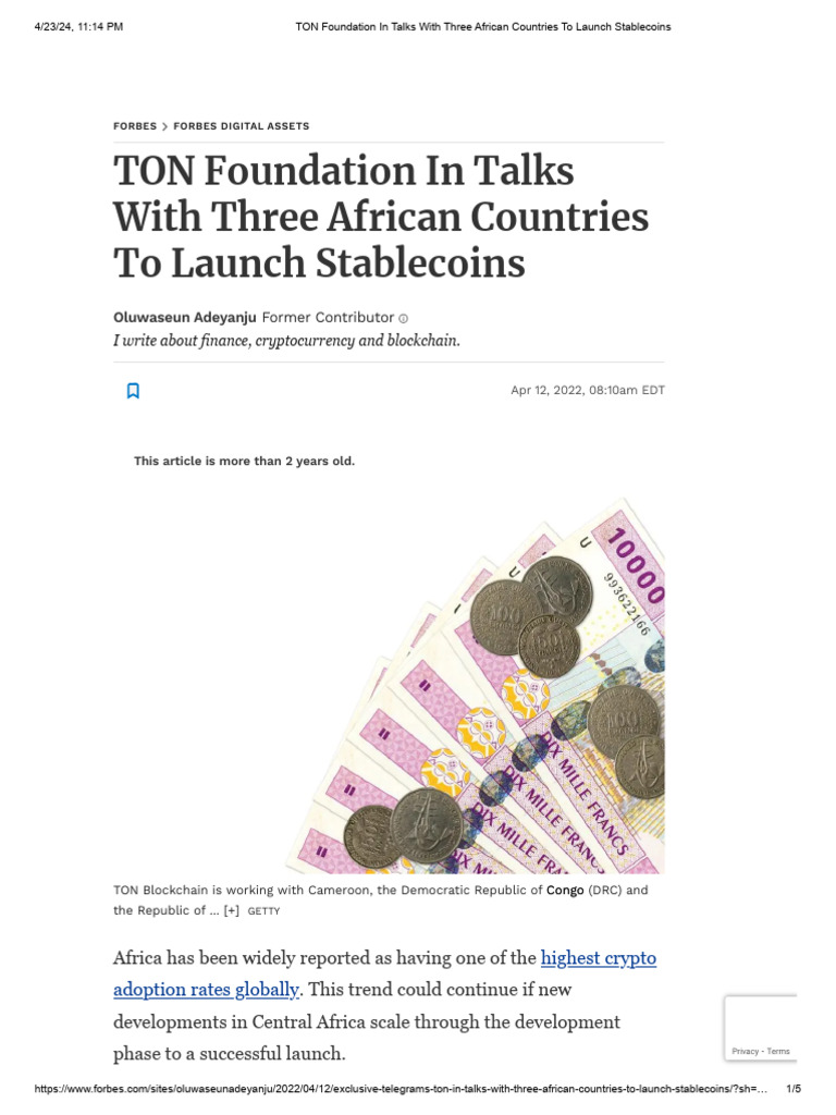 TON Foundation in Talks With Three African Countries To Launch ...