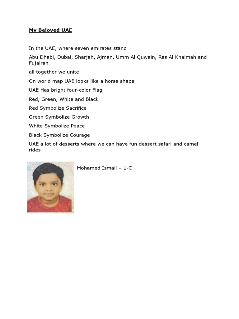 My Beloved UAE | PDF