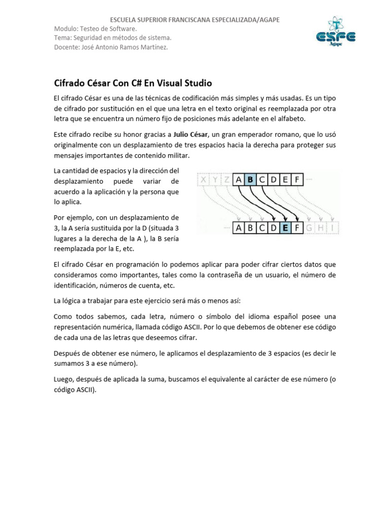 Cifrado César Con C | PDF | Cifrado | Ciencias de la Computación