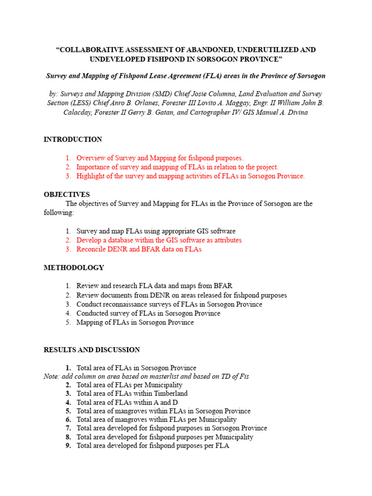 Auuf Narrative - Survey and Mapping - 1st Draft | PDF | Earth Sciences
