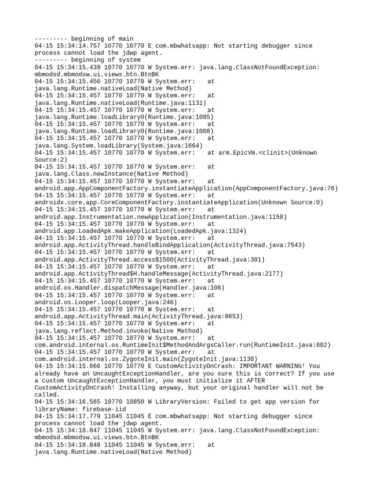 Logcat | Download Free PDF | Java (Programming Language) | Android (Operating System)