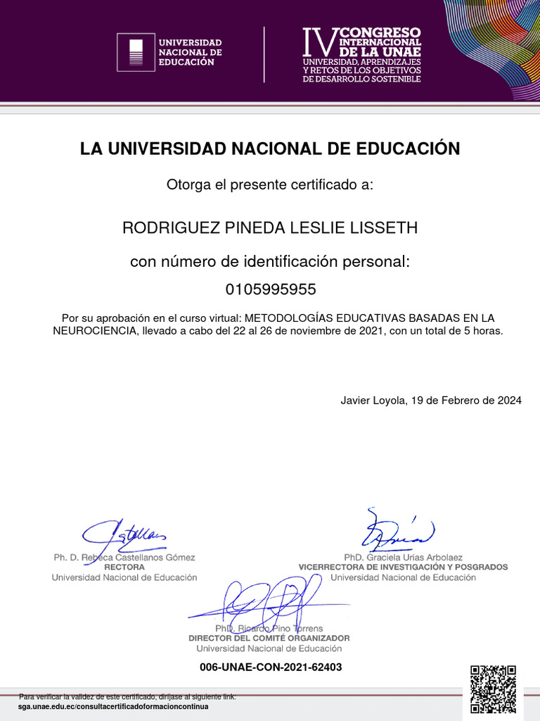 Certificado de Metodologías Educativas | PDF