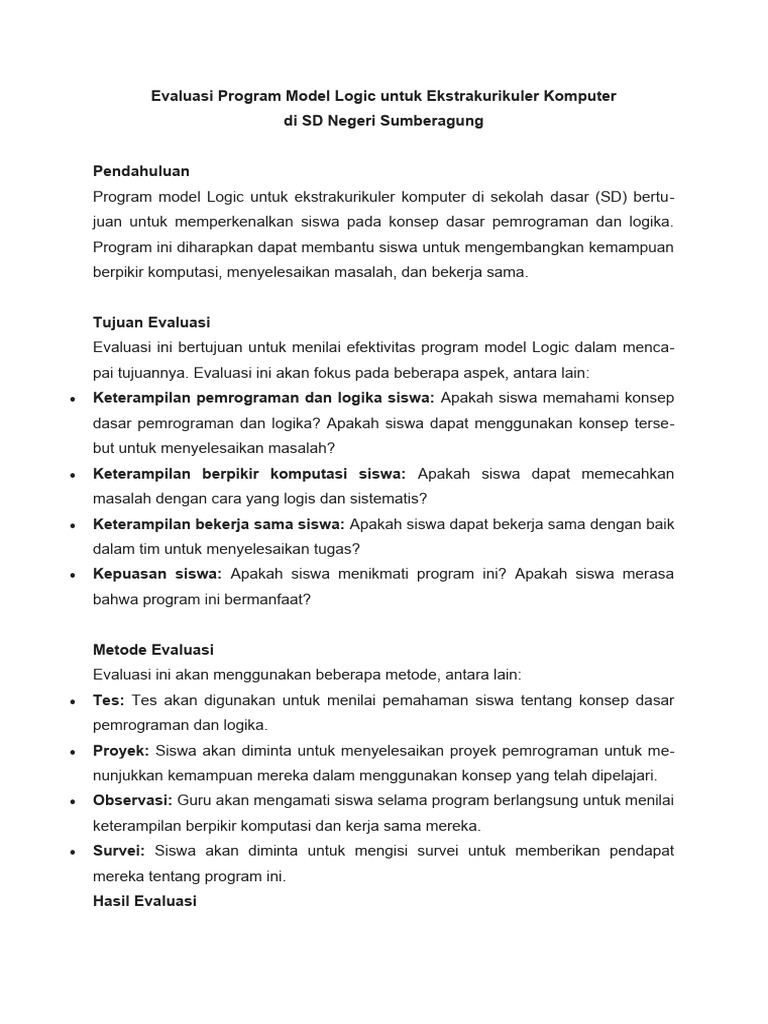 Model Logic Ekstra Komputer | PDF