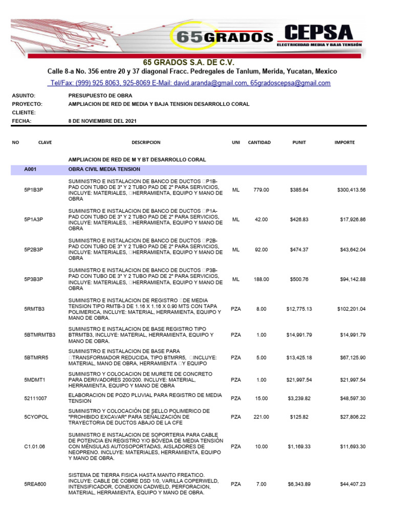 DI45CORAL | PDF | Electricidad | Bienes manufacturados