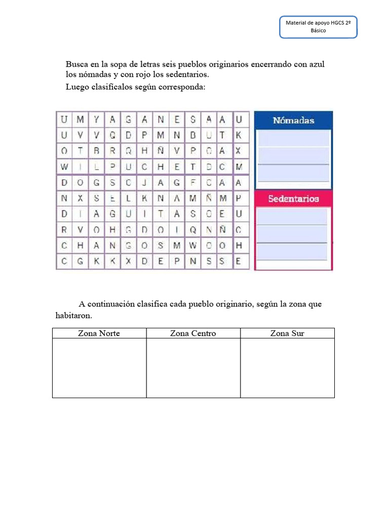 Actividad de Pueblos Originarios | PDF