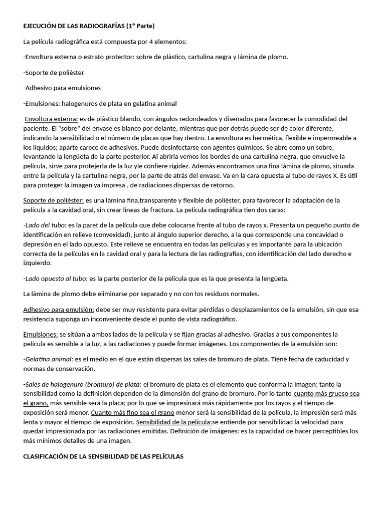 Ejecuci - N - de - Las - Radiograf - As-Pdf Ex | PDF | Rayo X | Velocidad de obturación