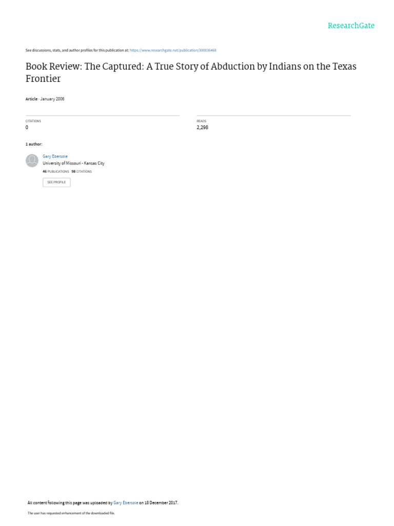 Book Review The Captured A True Story of Abduction | PDF | Social ...