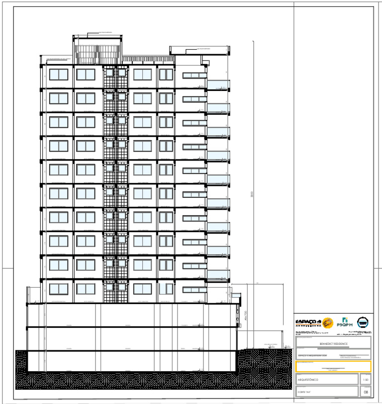 corte AA - MODELO DE CORTE | PDF | Projeto arquitetônico | Arquitetura