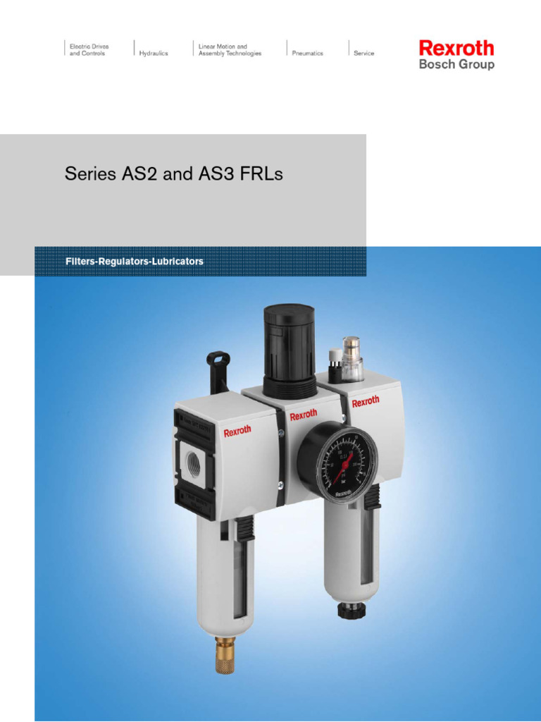 AS2 & AS3 FRLs: Air Preparation Units | PDF | Pressure | Valve