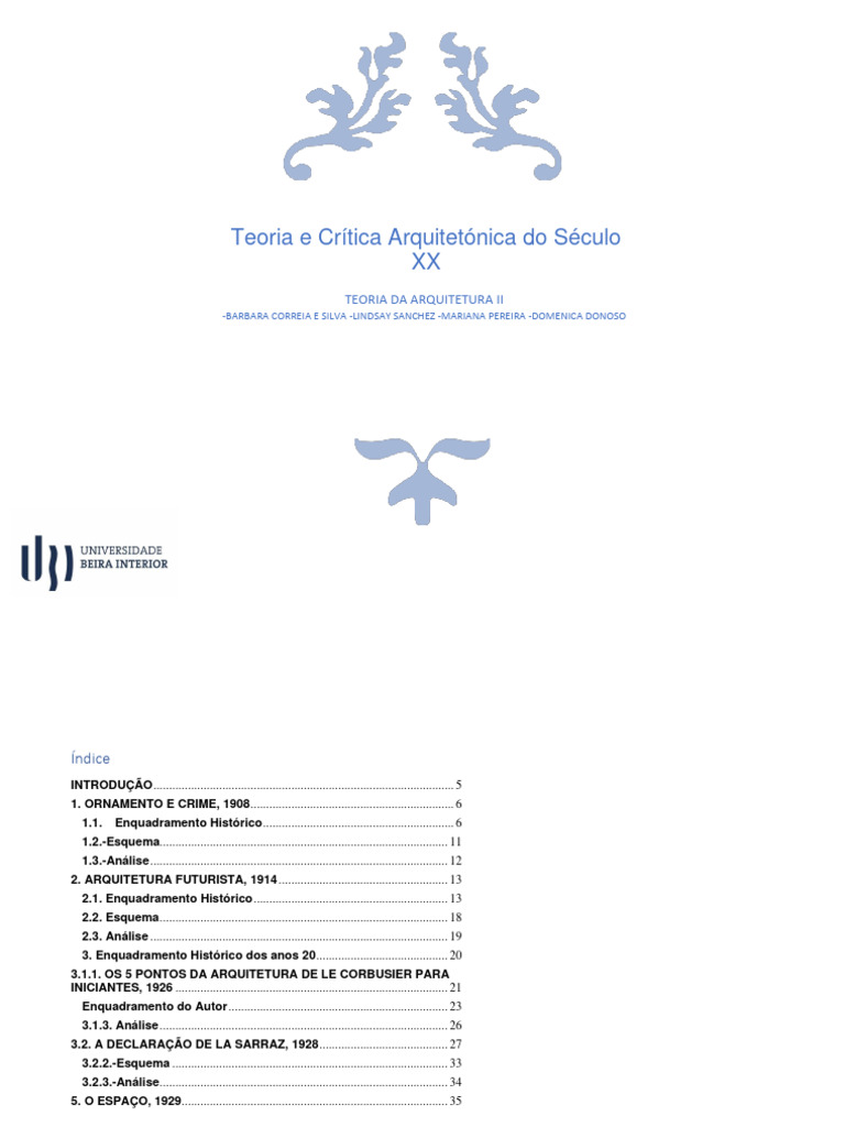 Teoria de Arquitetura III | PDF