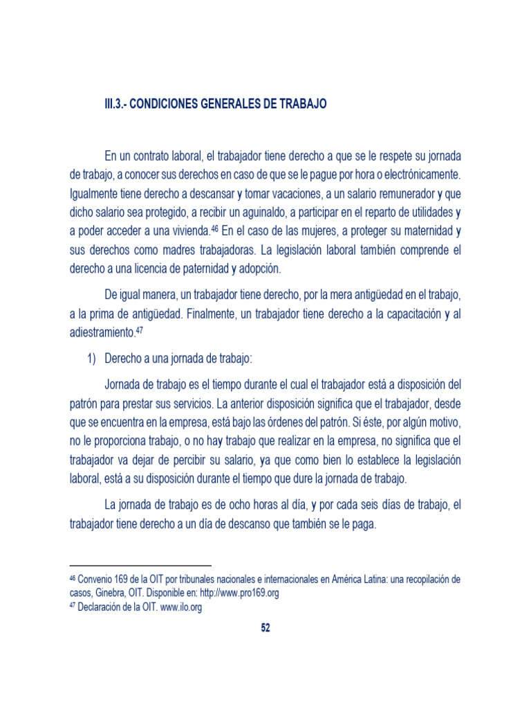 condiciones de trabajo | PDF | Salario | Tiempo de trabajo