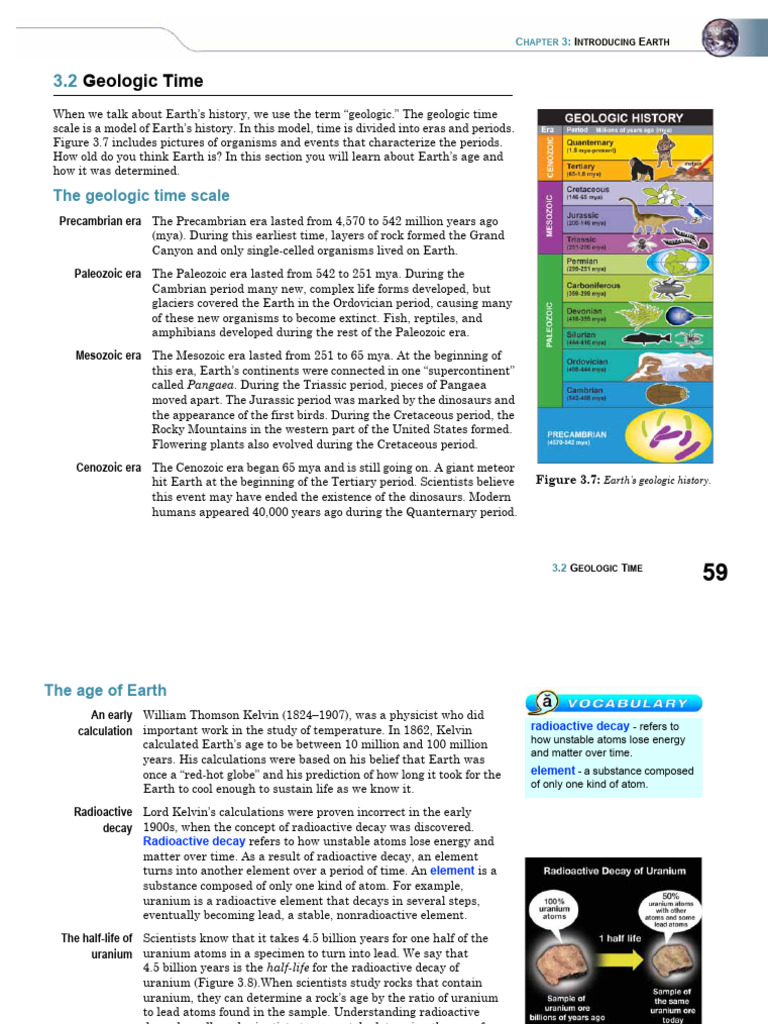 Geologic Time and Earth's History | PDF | Radioactive Decay | Geologic ...