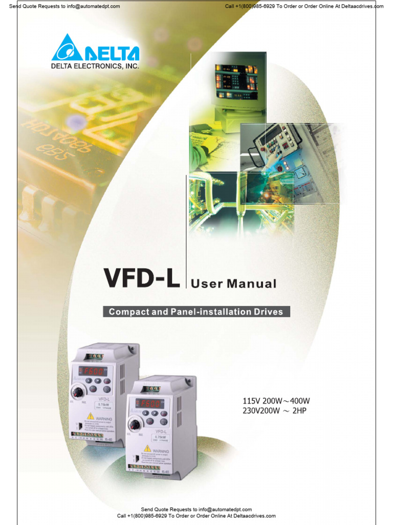 Delta VFD L Series Users Manual | PDF | Alternating Current | Fuse ...
