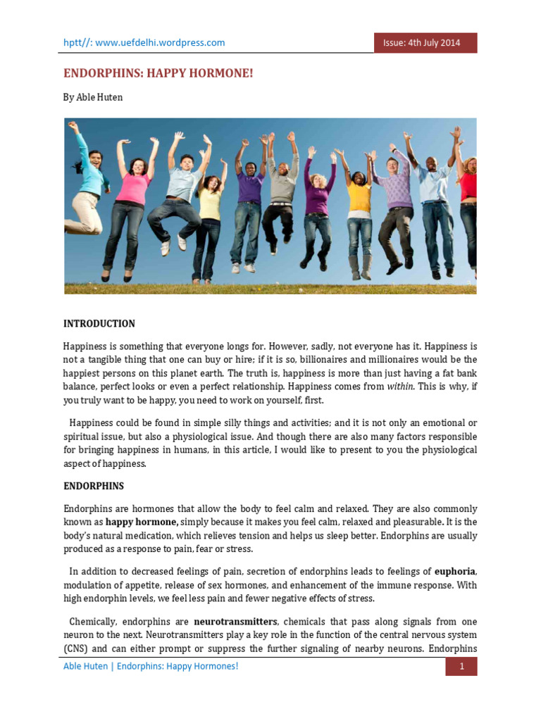 Endorphins Happy Hormon | Download Free PDF | Morphine