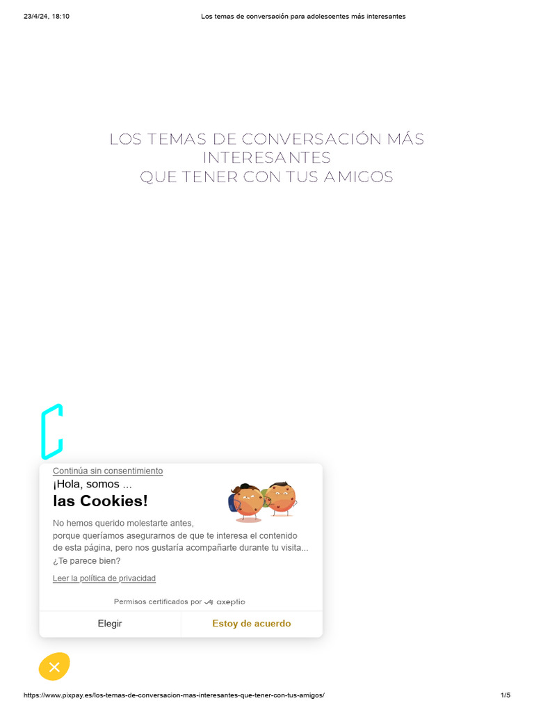 Los Temas de Conversación para Adolescentes Más Interesantes | PDF