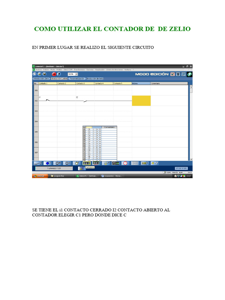 Como Utilizar El Contador de de Zelio | PDF
