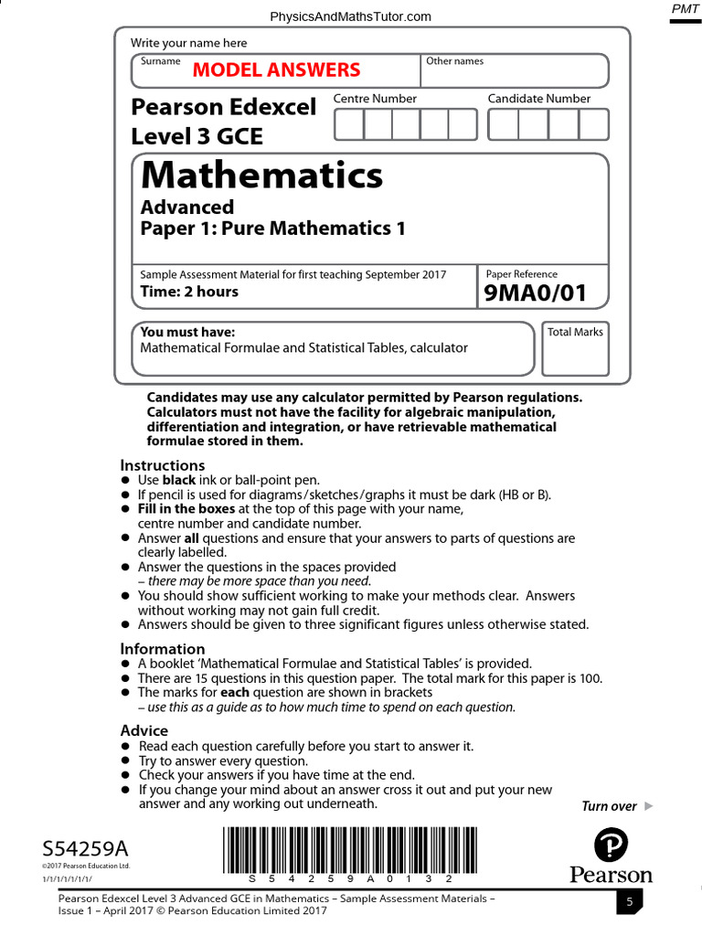 Sample MA | PDF | Mathematics | Calculator