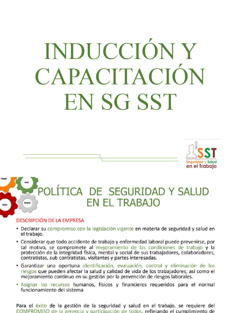 Presentacion Induccion Sst | PDF | Riesgo