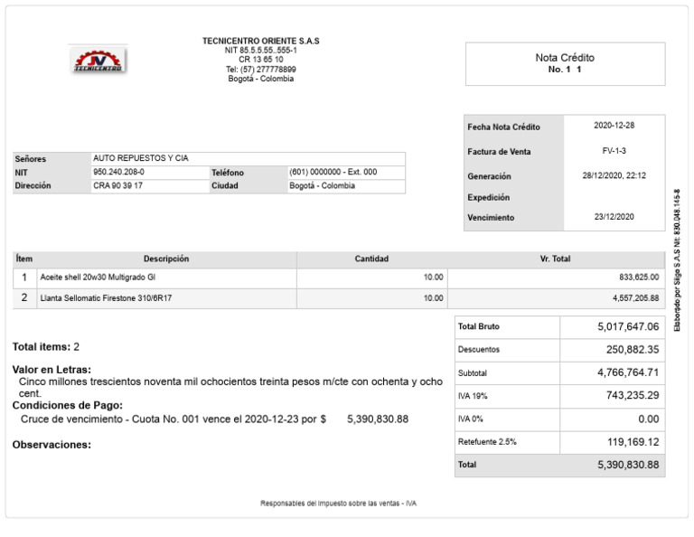 recibo de devolucion | PDF