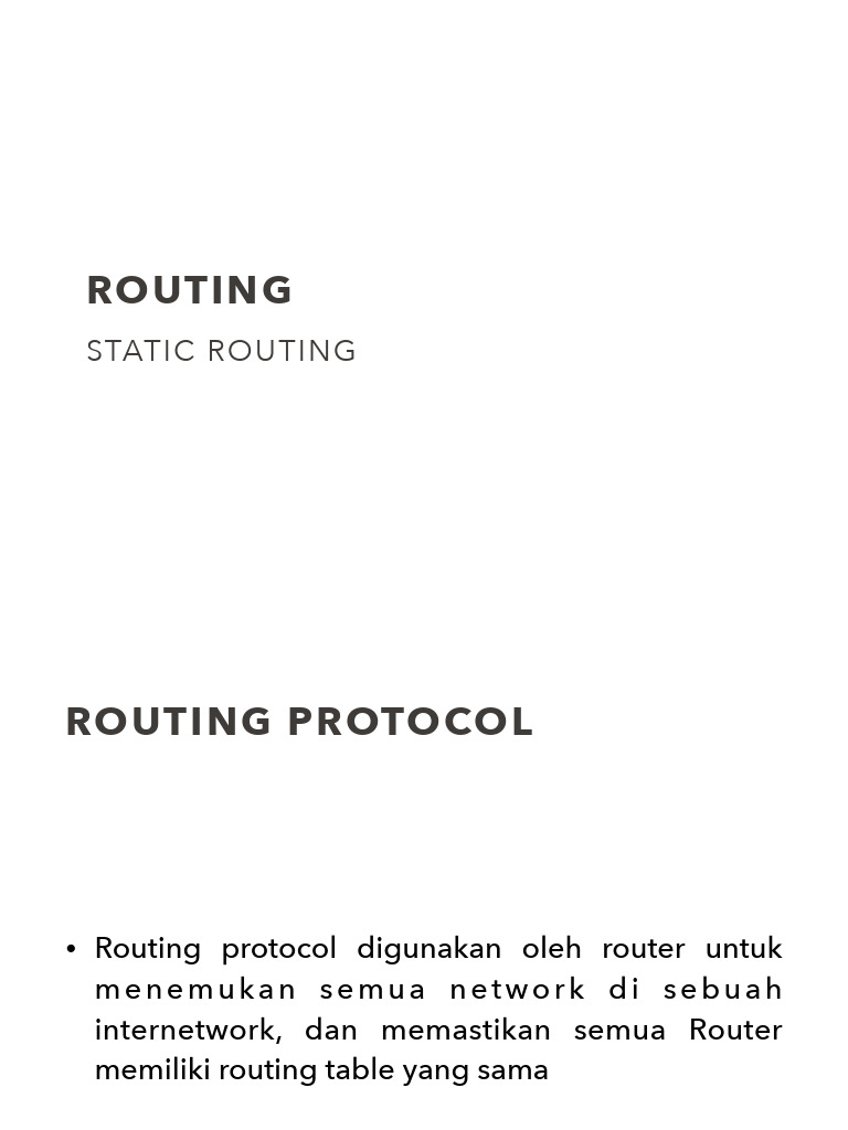 Routing Statis | PDF