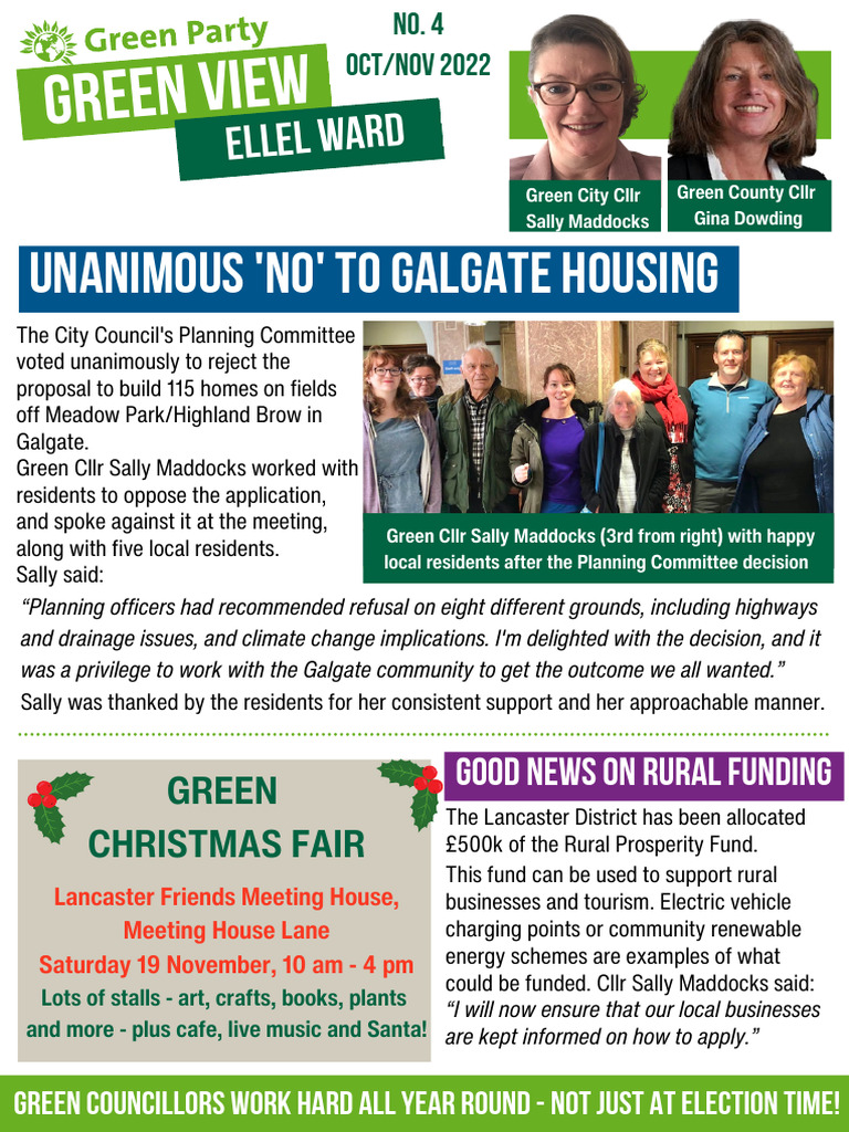 Galgate Housing Rejected; Green Wins | PDF | Cost Of Living