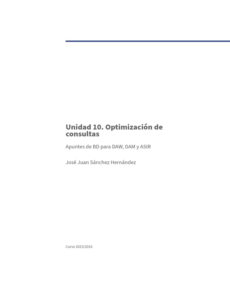 Consultas Optimizacion | PDF | SQL | Bases de datos