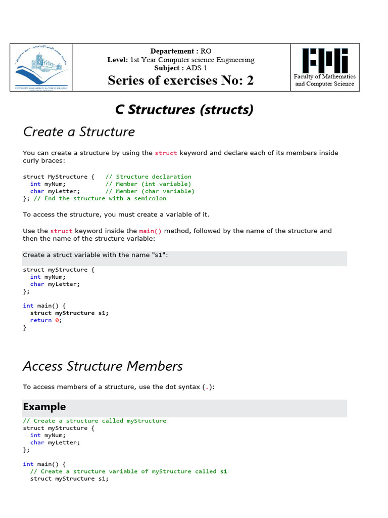 C Structures TP | PDF | Computer Programming | Software Engineering