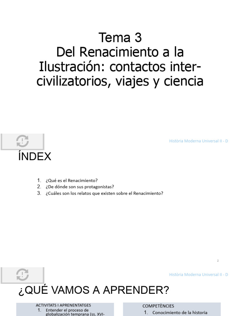 Tema 3 Del Renacimiento A La Ilustración | PDF | Renacimiento | Era de iluminacion