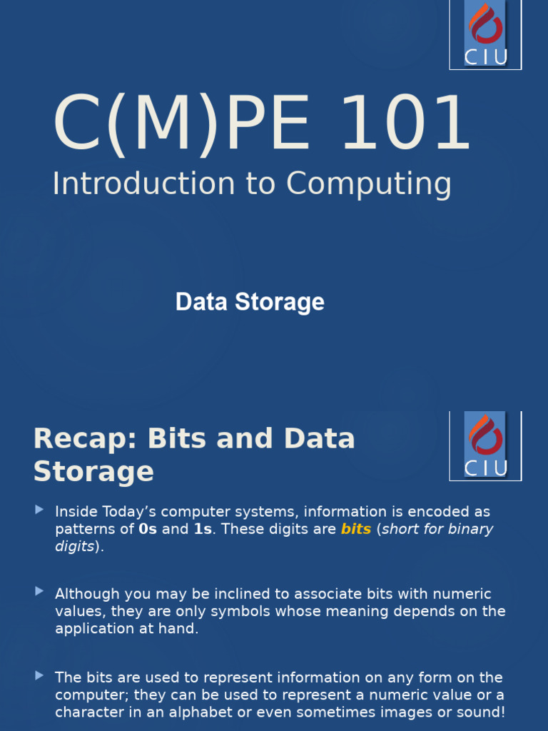 CPE 101-Chapter3_updated2022 | PDF | Computer Data Storage | Cpu Cache