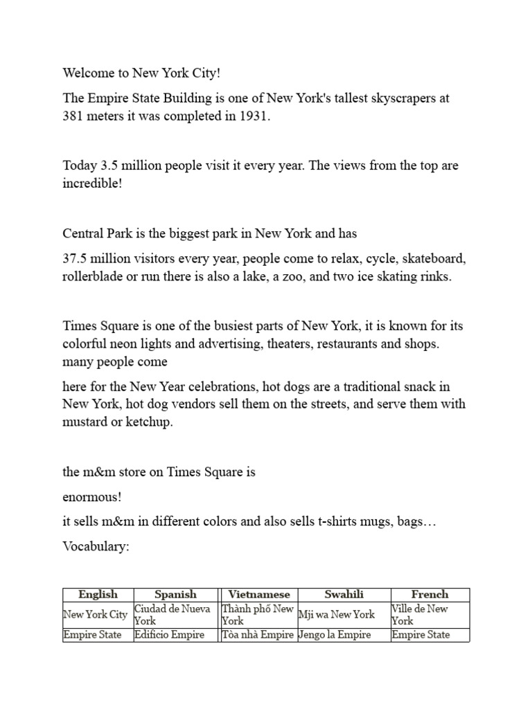 Welcome To New York City | PDF