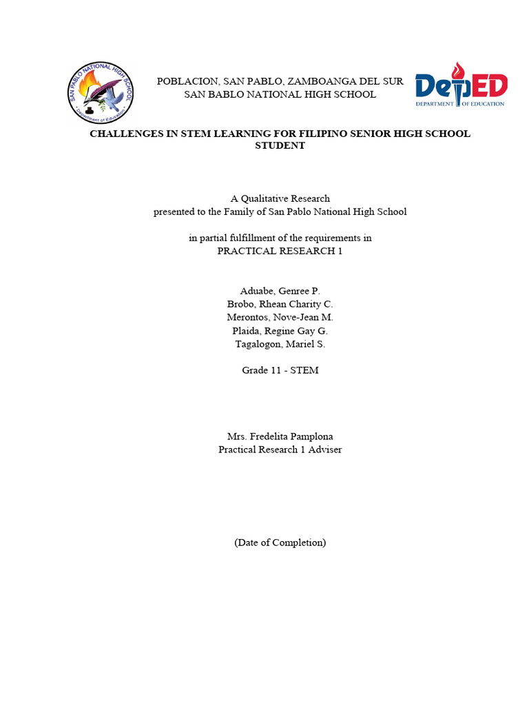 PR 1 | PDF | Science, Technology, Engineering, And Mathematics | Curriculum